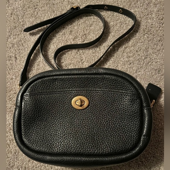 Coach | Bags | Coach Black Pebbled Leather Camera Crossbody Bag | Poshmark